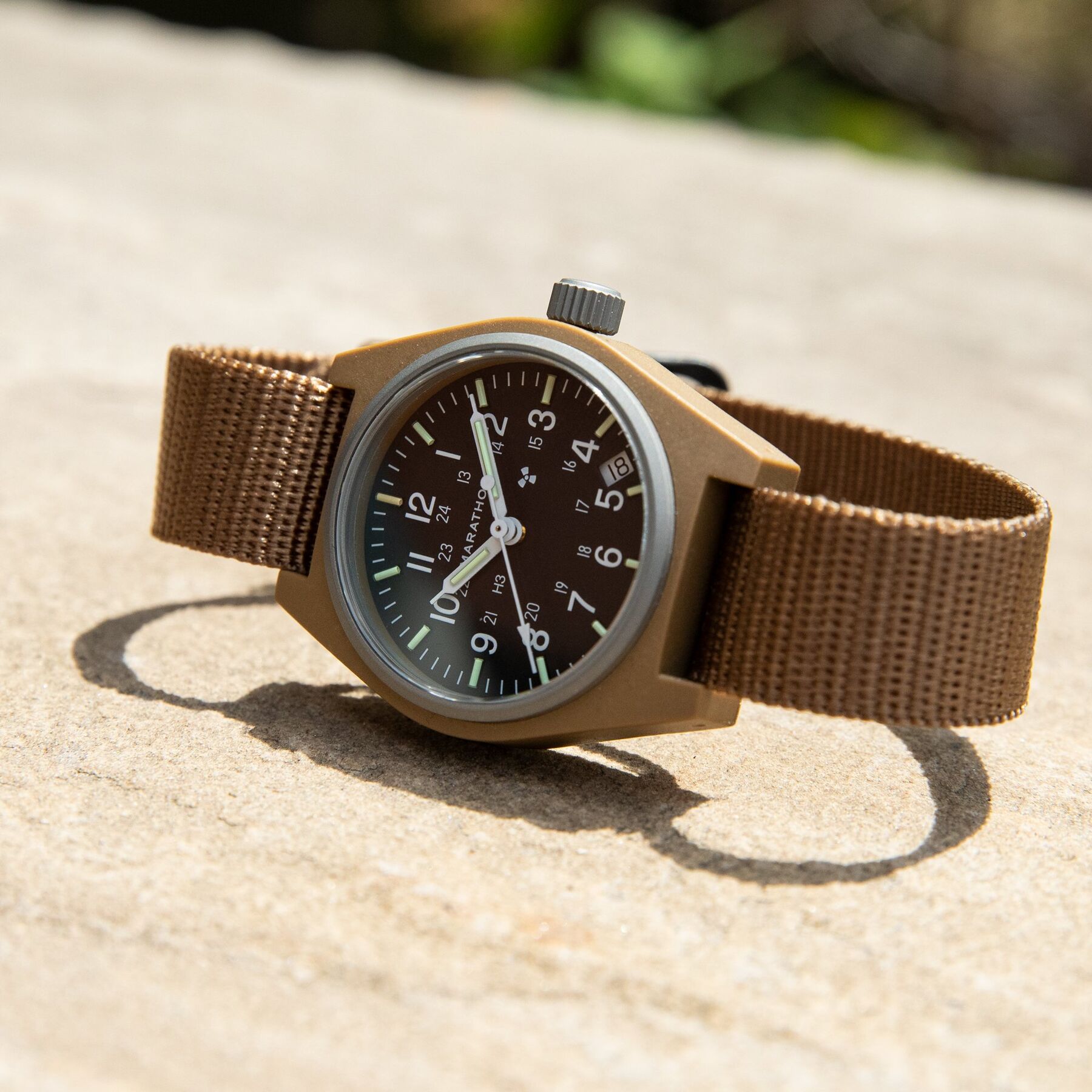Marathon GPQ-Date Desert Tan NGM Field Watch | Marathon Watch ...